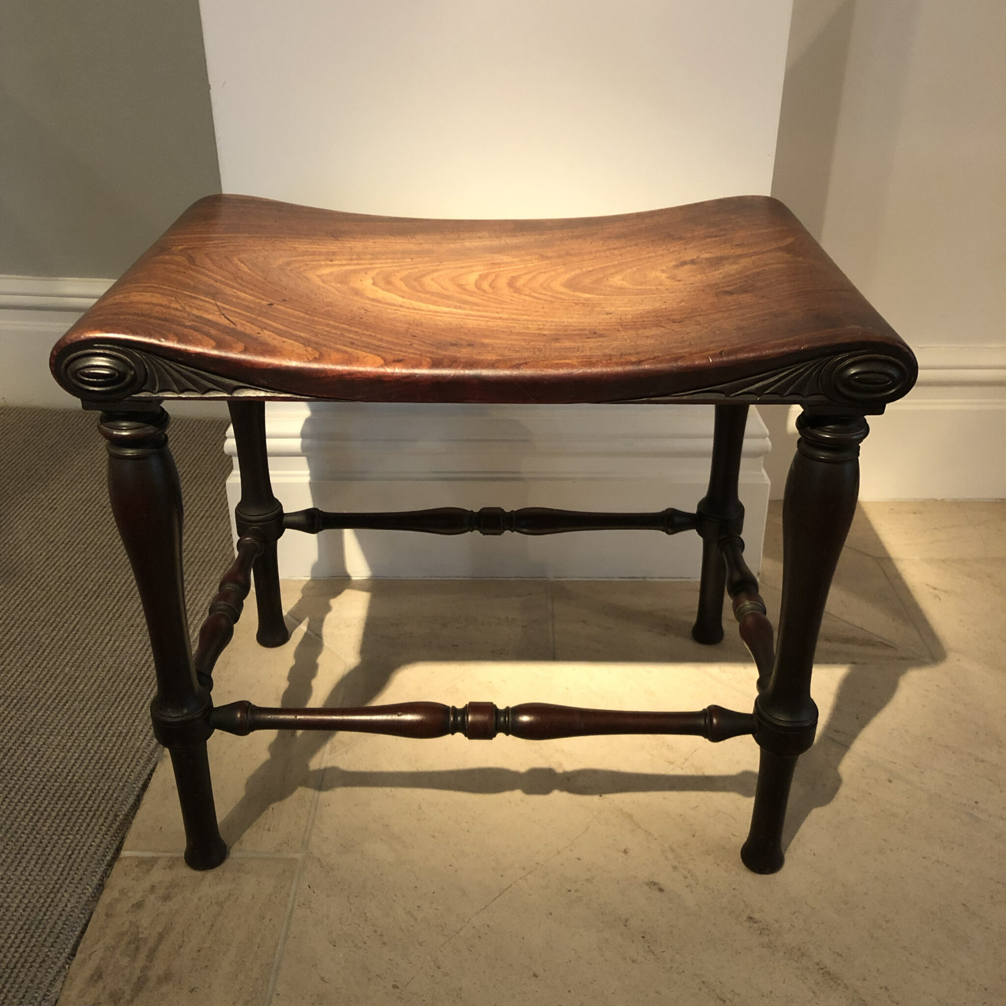 A Fine Pair Of George III Period Mahogany Hall Stools – Andreas De Jong ...